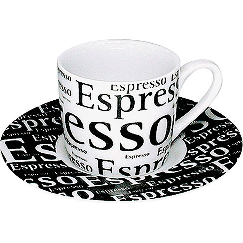 Espressotasse Schwarz Weiss
